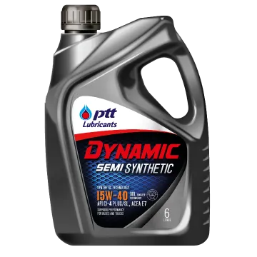 น้ำมันเครื่อง PTT L/PTT DYNAMIC SEMI-SYNTHETIC 15W-40 6L CI-4 PLUS แถม ...